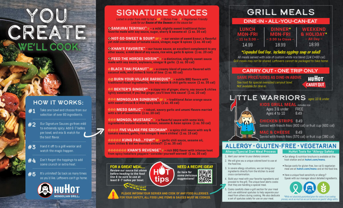 Menu-Spokane - HuHot Mongolian Grill